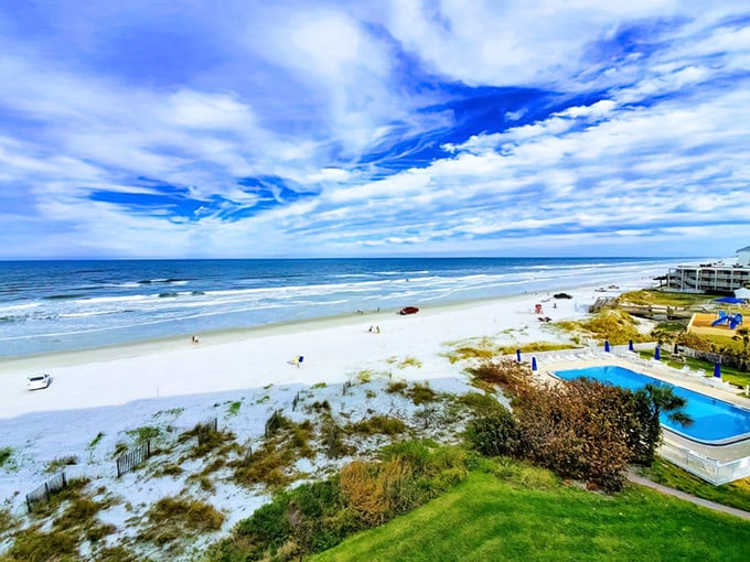 Miles of pristine shoreline where the sky puts on a daily show that makes even the most jaded beachgoer stop and stare in wonder.
