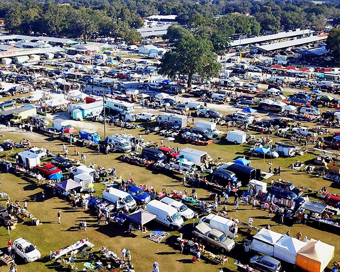 Aerial view of Webster's treasure kingdom &ndash; where bargain hunters and curiosity seekers converge in a sprawling maze of possibility.
