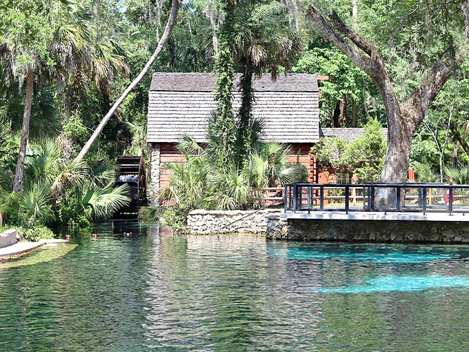 Historic engineering meets natural splendor as the old mill stands sentinel over waters that have flowed since before Florida became famous.