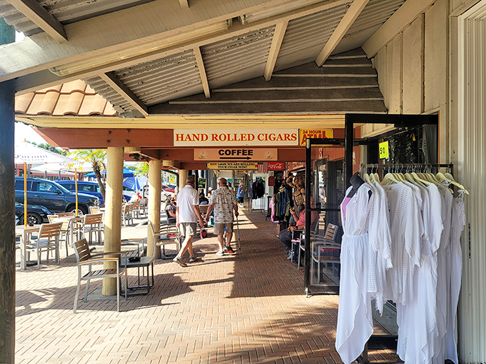 Boutiques and caf&eacute;s line the shaded walkways, offering everything from hand-rolled cigars to coastal treasures you didn't know you needed.