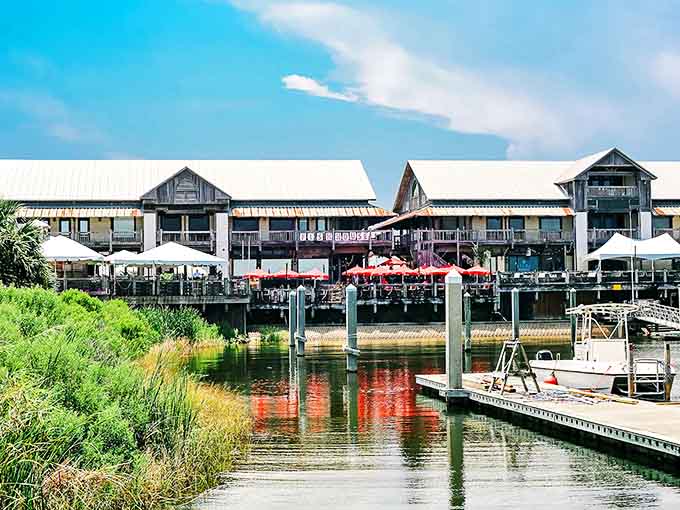 The Fish House's impressive waterfront complex has become a Pensacola dining landmark, serving up seafood with a side of harbor views.