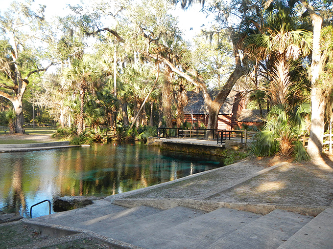 The swimming area combines natural beauty with just enough infrastructure to make it accessible without sacrificing its wild character.