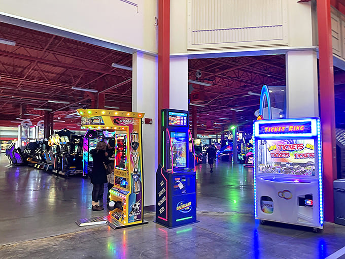 Beyond cars, Dezerland's arcade offers flashing lights and gaming thrills &ndash; classic pinball machines stand alongside modern video games for all-ages fun.
