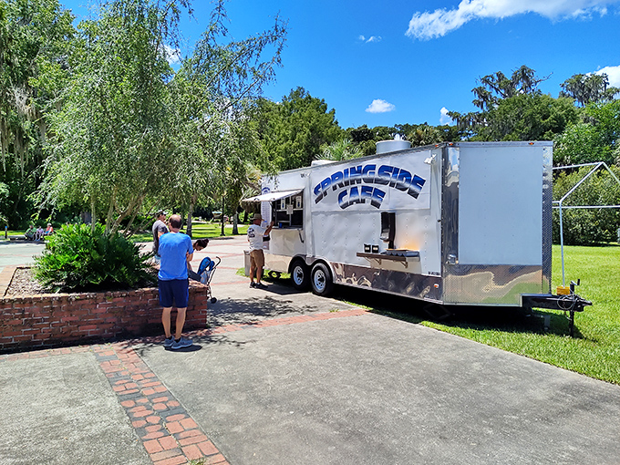 The Springside Caf&eacute; food truck offers welcome refreshments after a morning of exploration, serving up casual fare with Florida flair.
