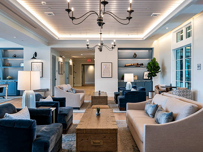 Relax in our sophisticated lounge, featuring plush seating and elegant decor, the perfect spot for quiet conversation or evening unwinding.