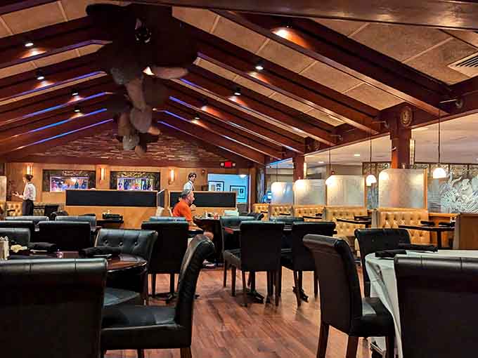 Another angle reveals the spacious dining room where families and couples gather for memorable meals and celebrations.