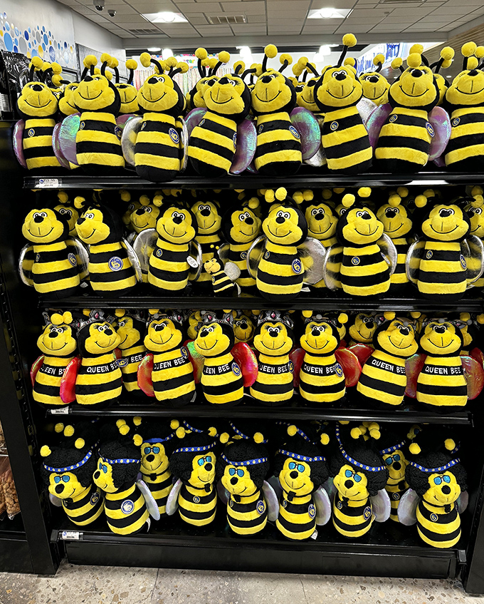The stuffed bee collection has become something of a collector's item, with seasonal variations that have people buzzing back specifically to grow their hive.
