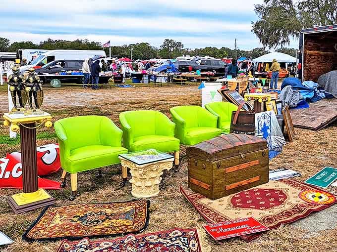 These lime green armchairs aren't just seating &ndash; they're conversation pieces waiting to become the unexpected pop of color in someone's living room.