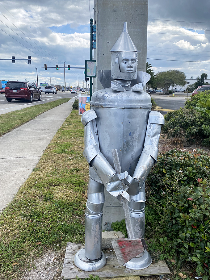 Another Tin Man statue stands sentinel, this time by the roadside, serving as a beloved local landmark that makes finding the museum wonderfully easy.