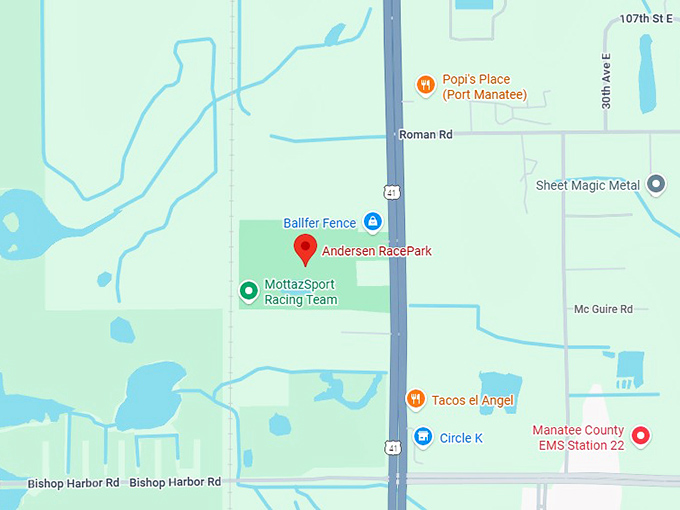 16. andersen racepark map