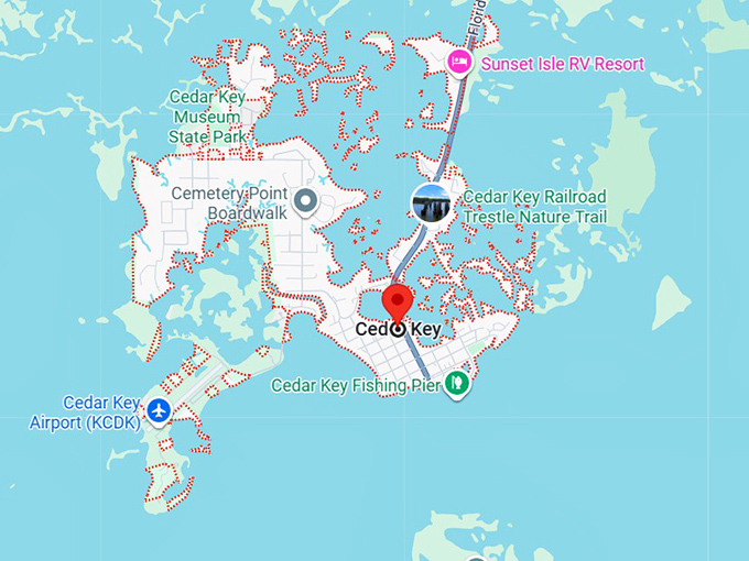 16. cedar key, fl map