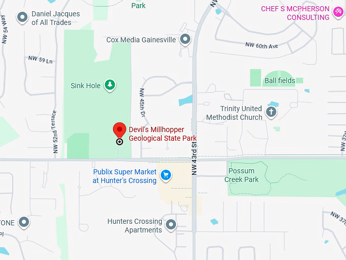 16. devil's millhopper geological state park map