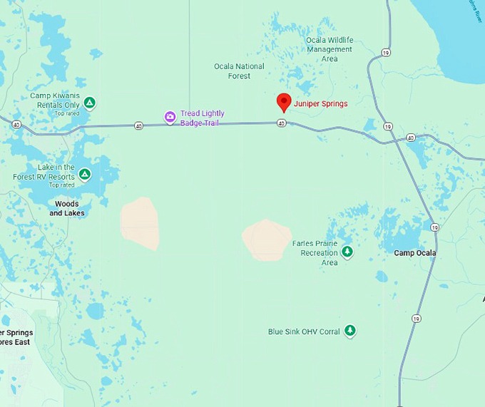 16. juniper springs map