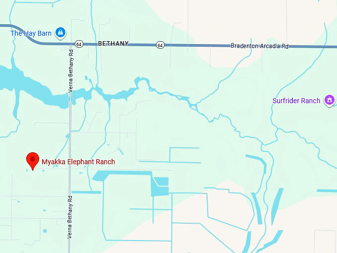 16. myakka elephant ranch map