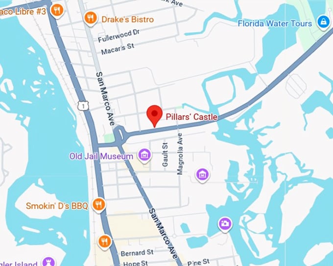 16. pillars' castle map