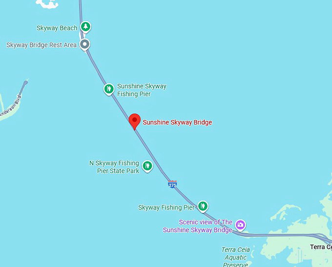 16. sunshine skyway bridge map