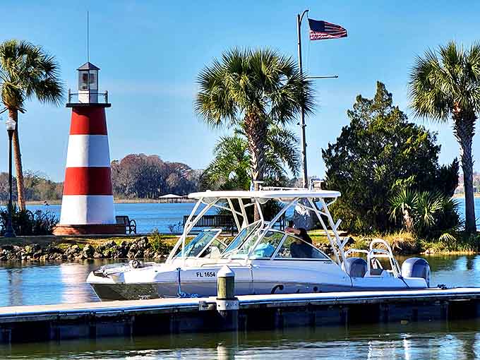 The lighthouse at Grantham Point stands like a quirky exclamation point on Lake Dora's shoreline &ndash; Florida's way of saying "Yes, we have lighthouses too!"