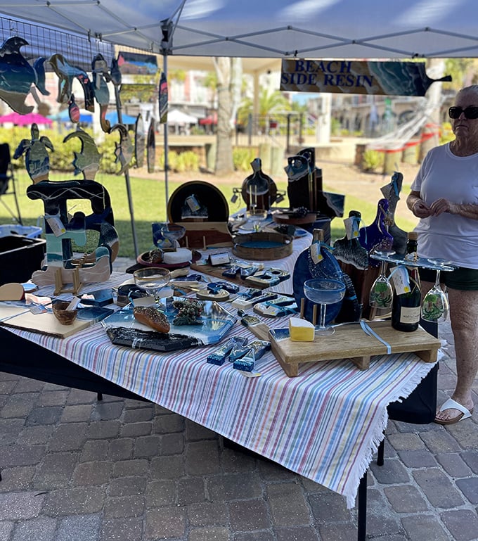 Artisanal crafts display the skilled handiwork of local artists, each piece telling its own story of creativity and passion.