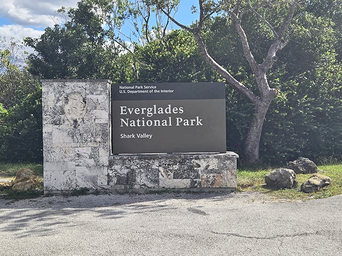 Welcome to Shark Valley, where the sign might be understated but the wilderness experience is anything but.