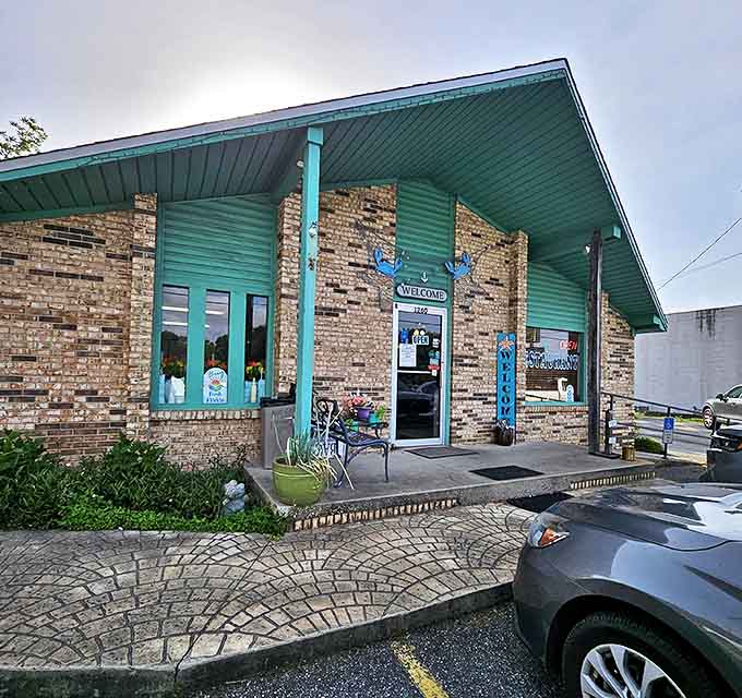 Emerald Isle's welcoming brick facade with turquoise accents offers a first hint of the coastal flavors waiting inside this Crestview favorite.