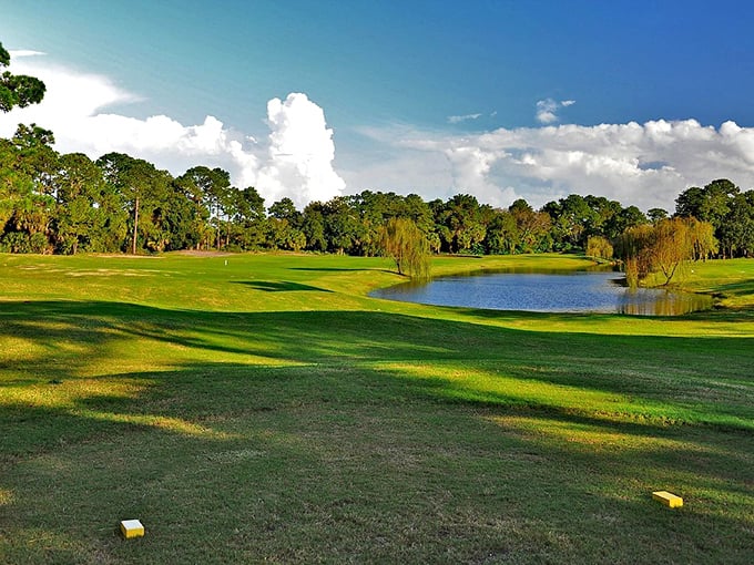 Emerald fairways roll gently toward tranquil waters, offering golfers that perfect combination of challenging play and soul-soothing natural beauty.