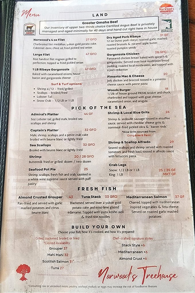 Norwood's menu showcases the best of land and sea, with Greater Omaha Beef dry-aged in-house and fresh seafood options that celebrate coastal Florida flavors.