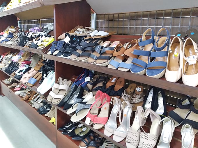 From practical flip-flops to stylish evening wear, the footwear section offers a rainbow of options that won't break the bank.
