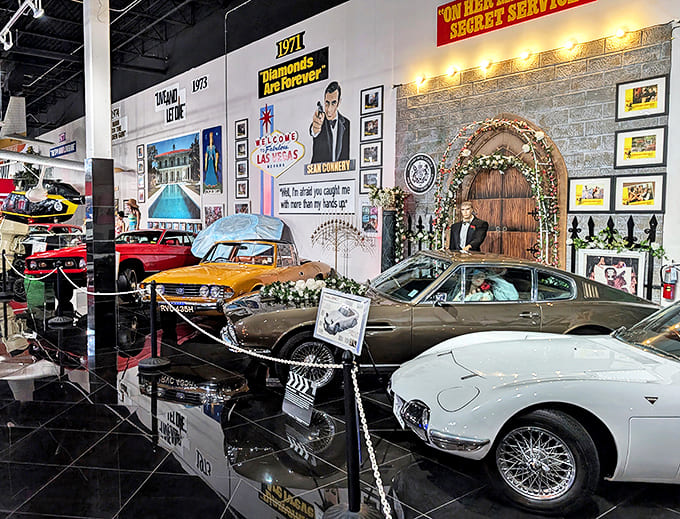 James Bond would feel right at home among these sleek beauties &ndash; the spy car collection includes actual vehicles from the iconic film franchise.