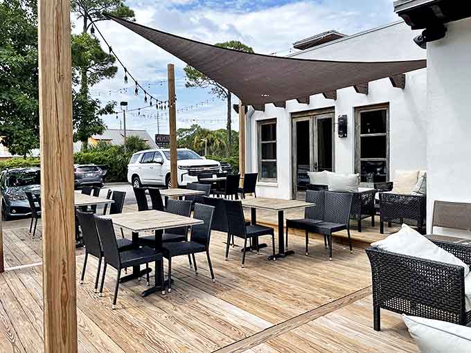 Jackacuda's outdoor dining deck offers the perfect setting for enjoying fresh catches while soaking up the Florida sunshine.