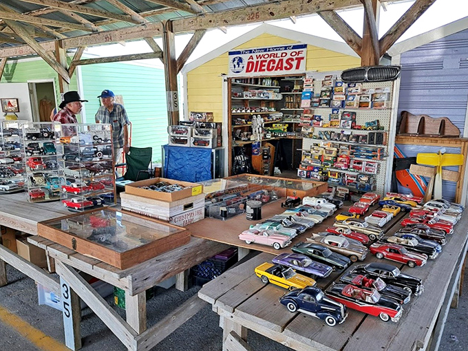 The "World of Diecast" booth &ndash; where miniature automotive dreams come with maximal childhood memories.