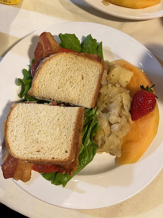 The BLT comes perfectly assembled with crisp bacon, garden-fresh lettuce, and juicy tomatoes &ndash; simple food done right is the hallmark of this unique eatery.