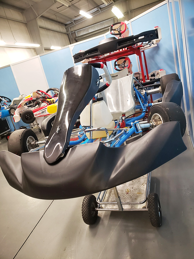 The BirelART racing kart&mdash;where engineering meets madness, creating a ground-hugging rocket for grown-up children.