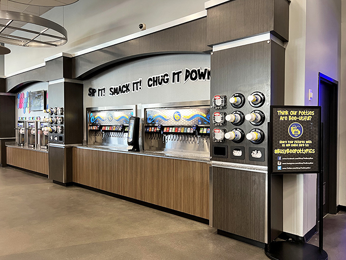 Sip it! Snack it! Chug it down! &ndash; The drink station offers everything from artisanal coffees to frozen concoctions that put standard gas station fare to shame.