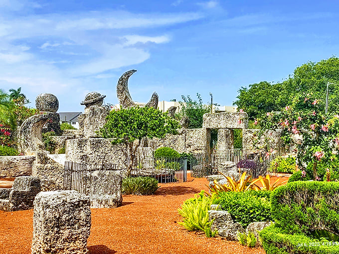 Intricate stone carvings and perfect astronomical alignments make Coral Castle feel like Florida's own Stonehenge, with palm trees.
