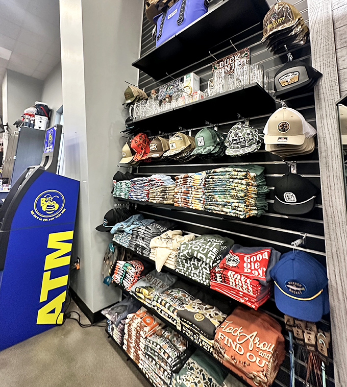 The apparel section goes far beyond tacky souvenirs, offering quality clothing and accessories you'd actually want to wear after your vacation ends.