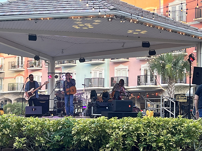 Musicians bring the village to life with melodies that float through the evening air, creating the soundtrack for unforgettable memories.