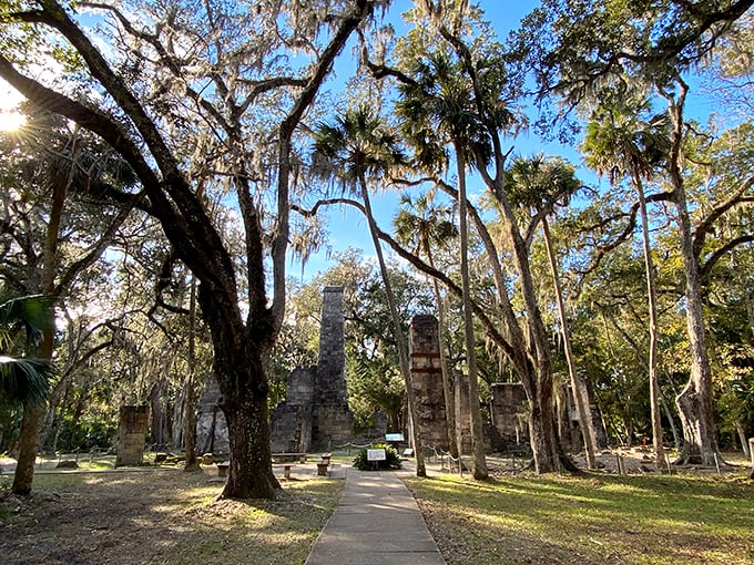 History's doorway stands sentinel, framing ruins that have stubbornly refused Florida's best efforts to reclaim them.
