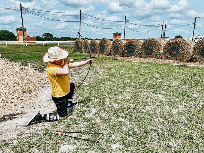 Channel your inner Katniss at the archery range, where hitting the target feels like victory and missing it just means more practice and better stories.