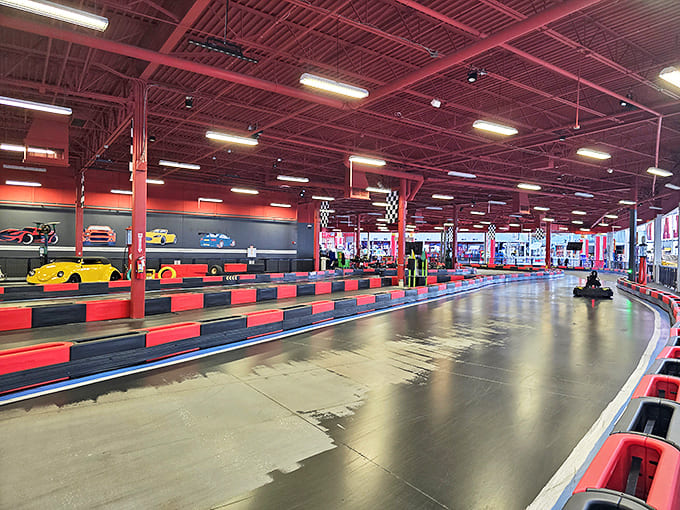 Speed demons can test their skills on Dezerland's professional indoor go-kart track &ndash; tight turns and straightaways challenge drivers of all ages.