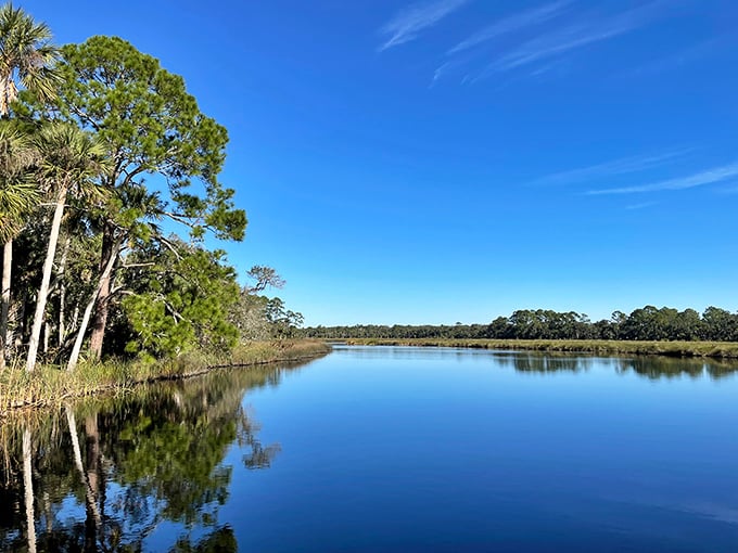 Mirror, mirror on the water. This glassy lake reflection makes even smartphone photographers look like Ansel Adams.