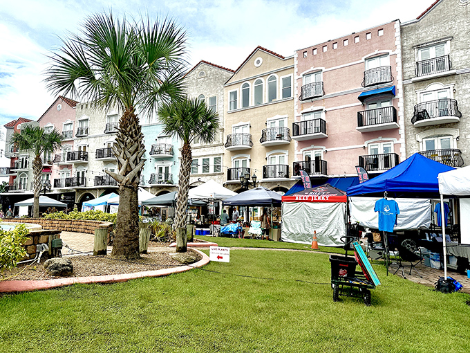 Colorful tents dot the landscape during special events, each one housing discoveries waiting to be made.