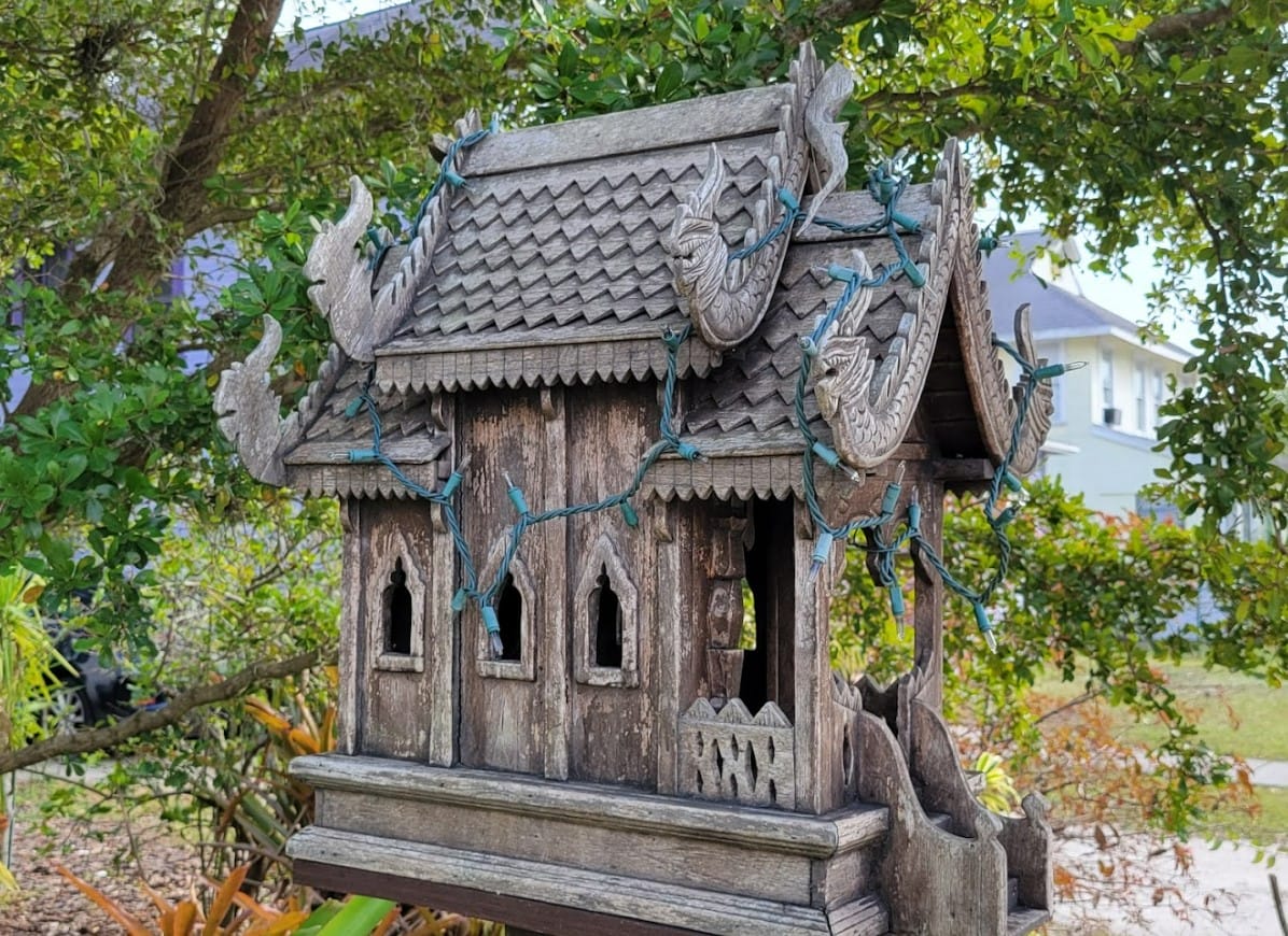 a beautifully made decor on the street