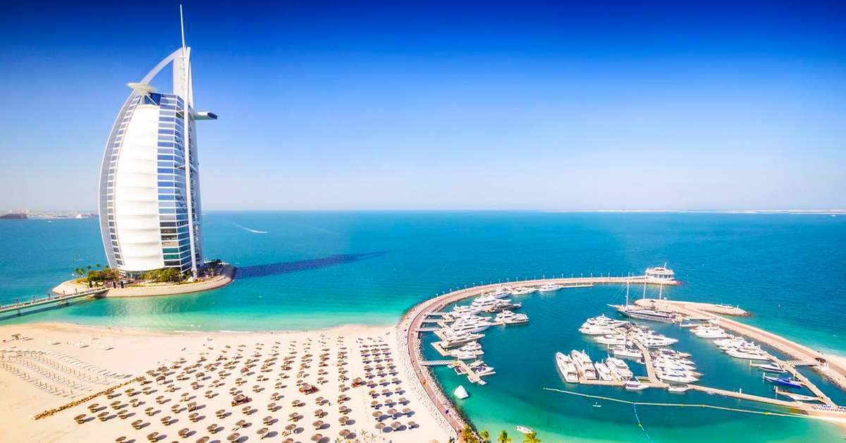 A bird's eye view of Dubai.