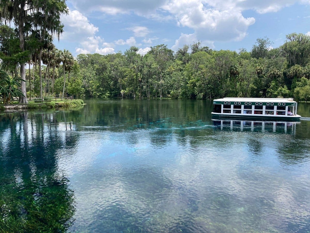 A boat ride in the park