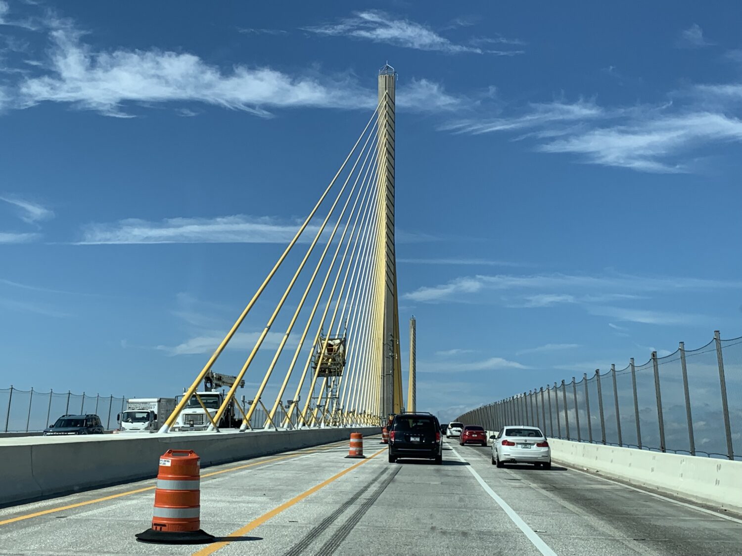 A close look of the modern design of the bridge