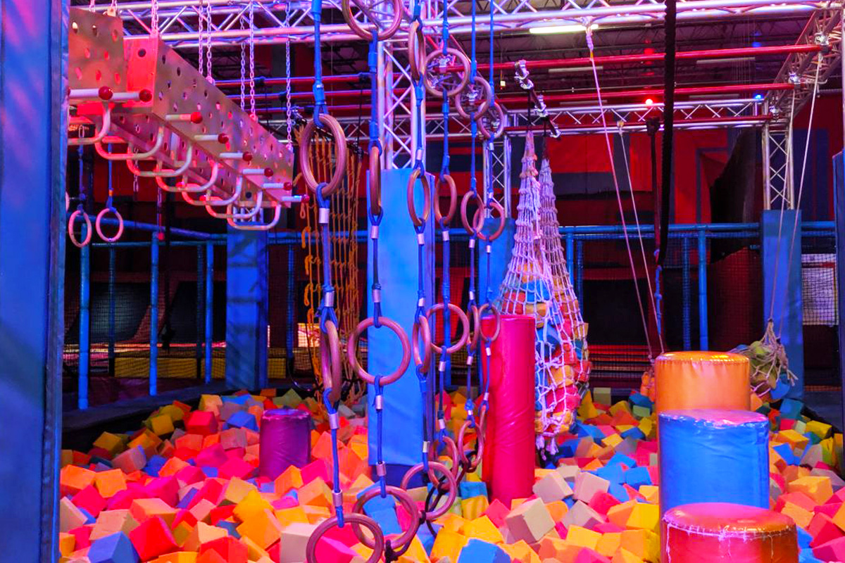 A colorful image of the indoor playground
