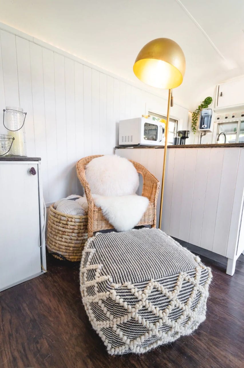 A cozy corner inside the airbnb.