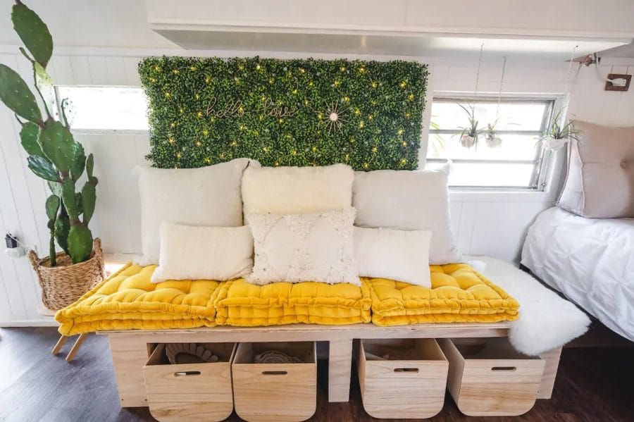 A cozy nook inside the airbnb.