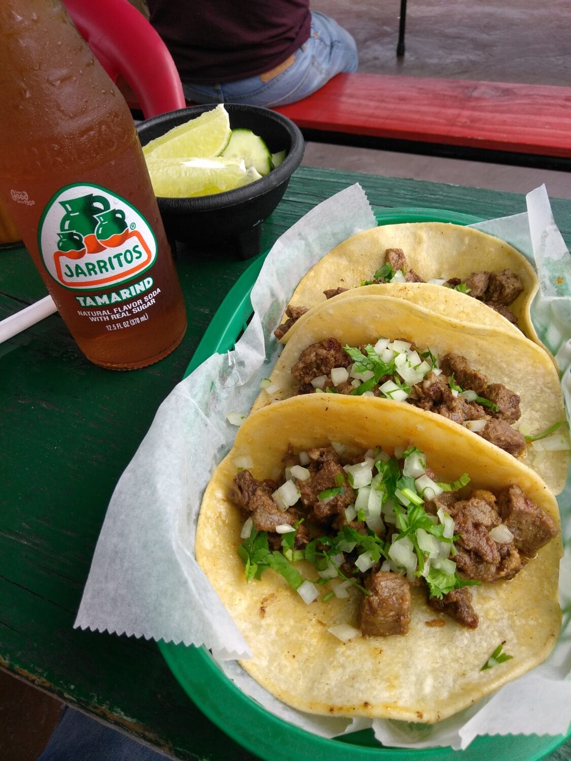 A dish that you can order in one of the restaurants in the market.