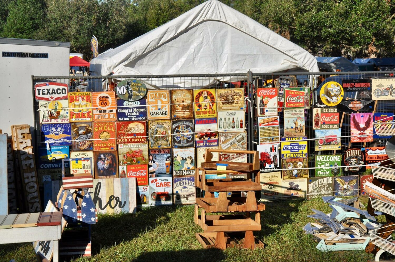 A display of old memorabilia